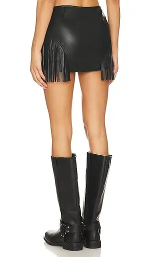 Superdown Riley Faux Leather Mini Skirt