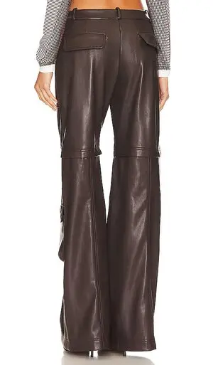 Amanda Uprichard Lucas Faux Leather Pants - Brown