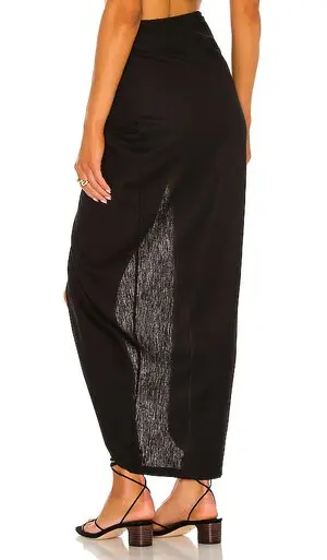 OW Twisted Knot Maxi Skirt - Black