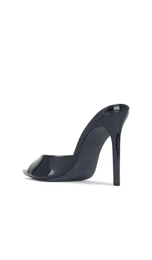 BLACK SUEDE STUDIO Brea Patent Leather Pointed Toe Stiletto Mules - Black