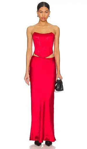 Superdown Calla Skirt Set - Red
