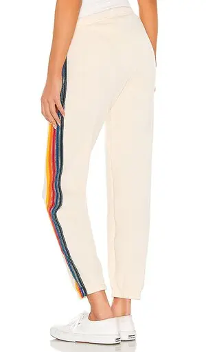 Aviator Nation 5 Stripe Sweatpant - Ivory