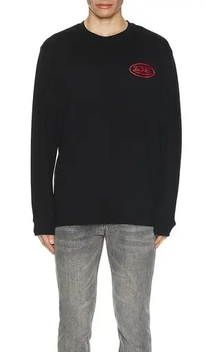 VON DUTCH Snake Graphic Long Sleeve Tee In . Also - Black
