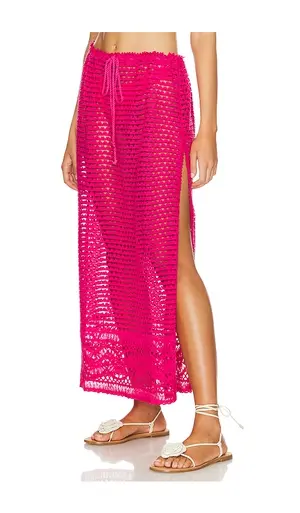 Agua Bendita X Revolve Plum Maxi Skirt - Fuchsia