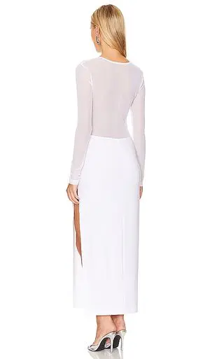 Norma Kamali Dash Dash Side Slit Gown