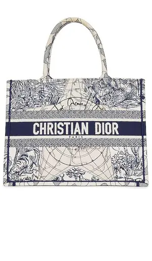FWRD RENEW Dior Around The World Book Tote - Navy