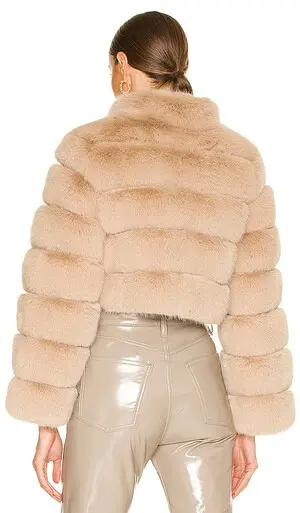 Adrienne Landau Faux Fox Fur Jacket