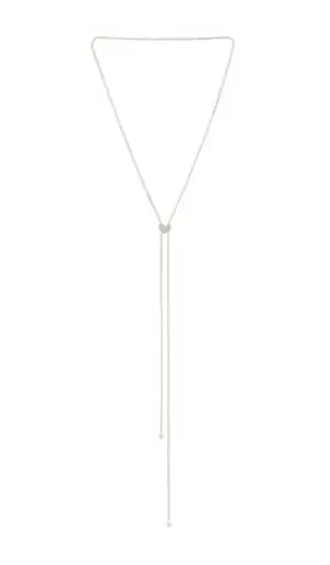 LOREN STEWART Heart Bolo Necklace In Sterling Silver - Metallic Silver