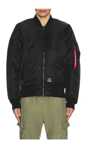 Alpha Industries Ma-1 Regular Fit Flight Bomber Jacket - Black
