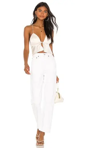Superdown Satin Tie-front Camisole