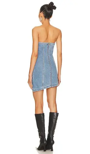 Abrand Denim Georgia Bustier Mini Dress