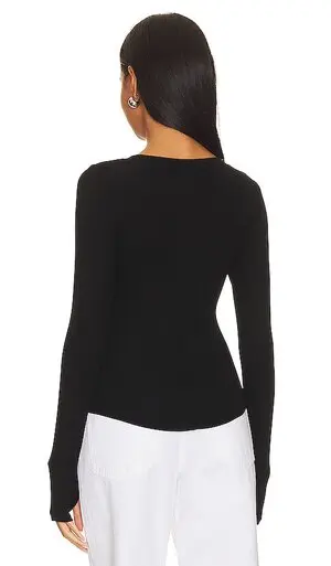 Enza Costa Rib Baseball Henley