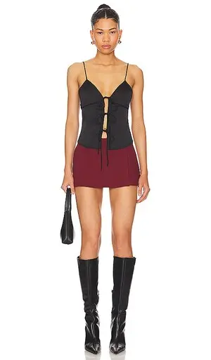 Superdown Anahi Cami Top With Front Tie Detail