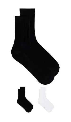 STEMS Silky Rib Set Of Two - Black