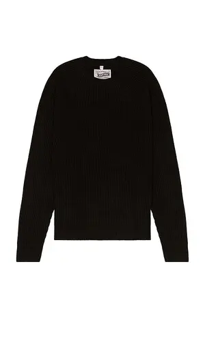 SCHOTT Ribbed Wool Crewneck Sweater