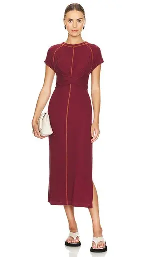 Free People Ribbed Jersey Midi Dress