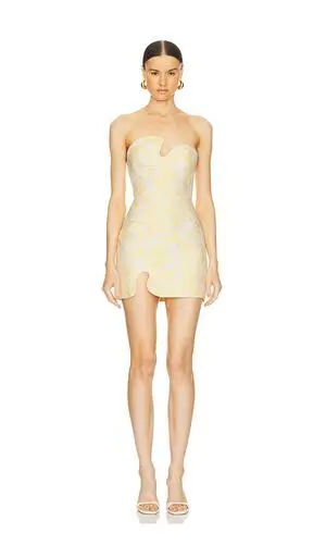 Amanda Uprichard Strapless Puzzle Mini Dress