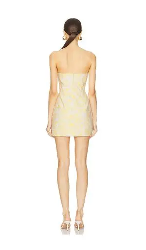 Amanda Uprichard Strapless Puzzle Mini Dress