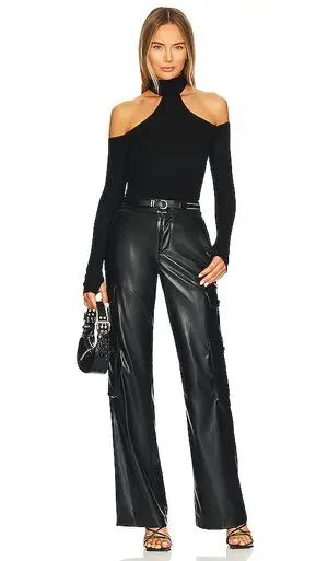 Michael Lauren Levon Mock Neck Top
