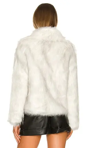 UNREAL FUR Fur Delish Faux Fur Jacket - Light Grey