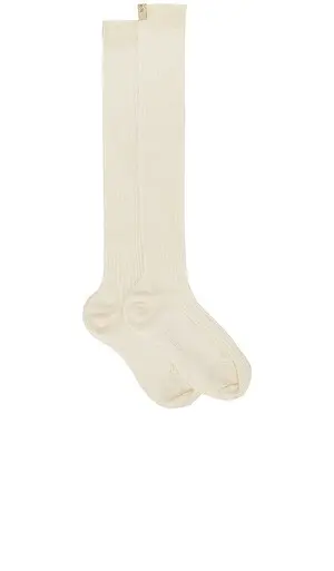 Comme Si Knee High Sock - Cream
