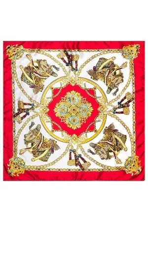PETIT MOMENTS Printed Equestrian Headscarf