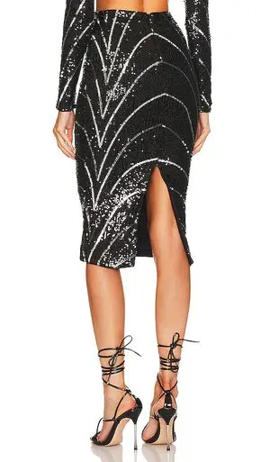 MICHAEL COSTELLO X Revolve Leonie Sequin Embellished Midi Skirt
