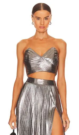 Retrofete Sophia Top - Metallic Silver