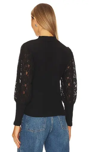 BOBI Lace Long Sleeve Sweater
