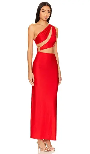 KHANUMS Kalentina One-shoulder Cut-out Gown