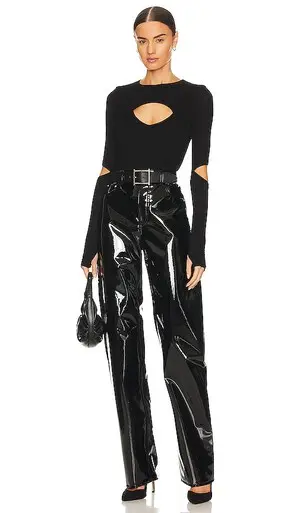 Michael Lauren Houston Long Sleeve Fitted Top