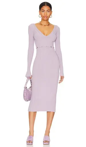 Lpa Delaire Button Off Midi Dress