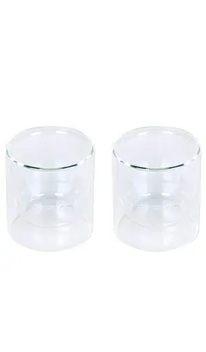 YIELD Double-wall Glass 6oz Set In Clear - Neutral