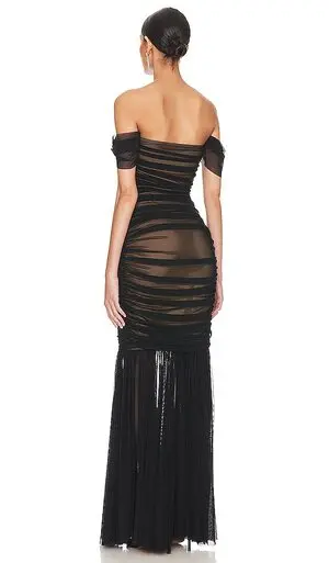 Norma Kamali Walter Fishtail Gown - Black