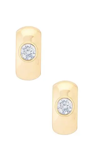MEGA Large Cz Donut Hoop Earrings