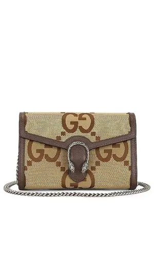 FWRD RENEW Gucci Jumbo Gg Mini Dionysus Shoulder Bag - Brown