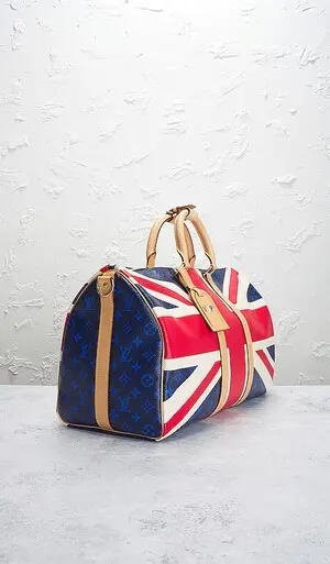 FWRD RENEW Louis Vuitton Union Jack Royal Wedding Keepall Bandouliere 45 Handbag