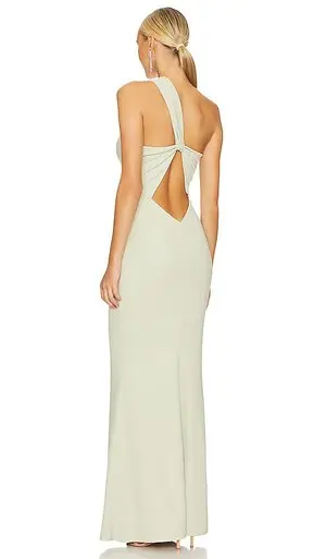 Katie May Edgy One-shoulder Gown - Sage
