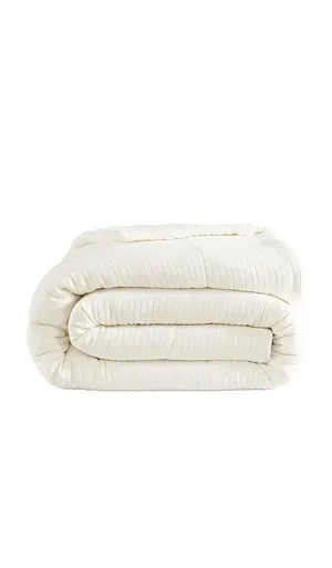 SUNDAY CITIZEN King/cal King Herringbone Snug Coverlet - Cream
