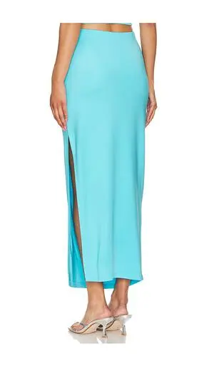 Susana Monaco Solid Side Gathered Slit Skirt