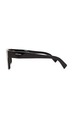 Prada Rectangular Frame Sunglasses - Black
