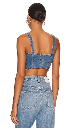 Bardot Denim Corset Bustier