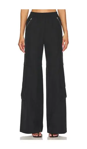 Amanda Uprichard Gia Wide Leg Pants - Black