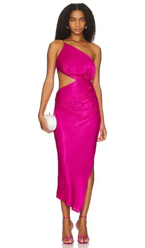Astr The Label Martina One-shoulder Dress - Fuchsia