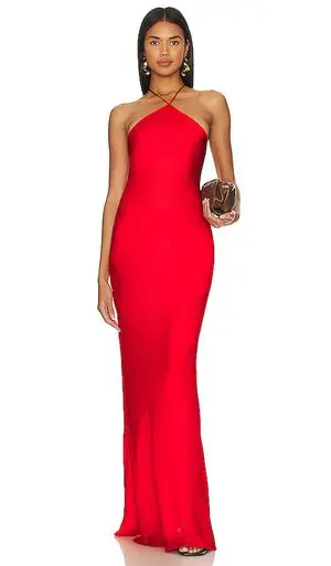 Line & Dot Kira Maxi Dress - Red