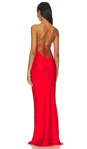 Line & Dot Kira Maxi Dress - Red