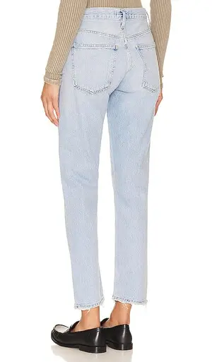 AGOLDE Austin Mid Rise Tapered Slim Jeans - Denim-light