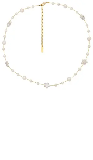 CASA CLARA Suki Necklace With Faux Pearls And Star Charms