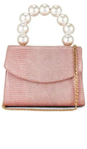 OLGA BERG Peta Pearl Handle Bag - Blush