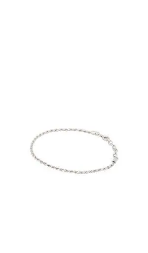 SERGE DENIMES Rope Bracelet - Metallic Silver